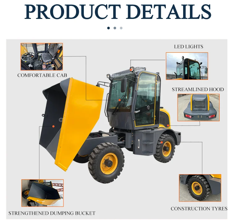 180 Degree Rotary Hopper Dumper 4ton Mini Dumper Tipper Self Loading ...