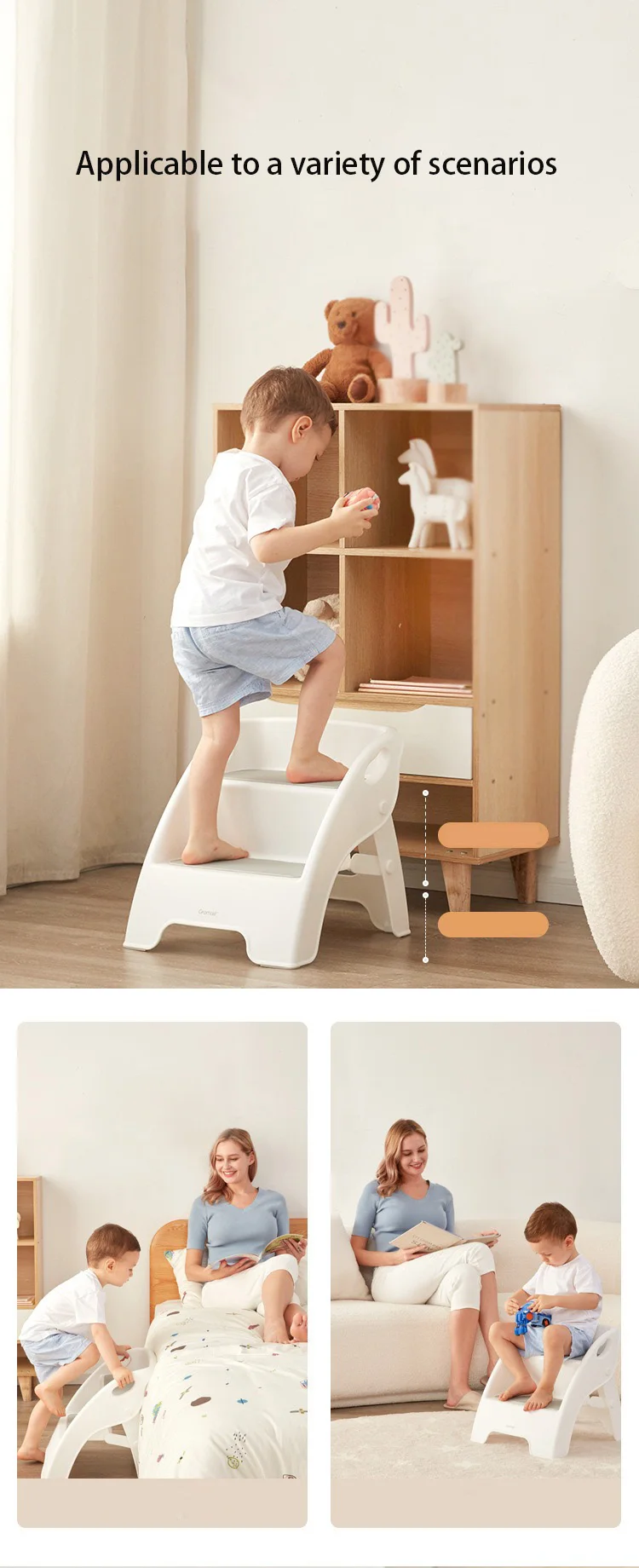 Foldable Children's Foot Stool Baby's Face Washing Stool Non-slip Foot ...