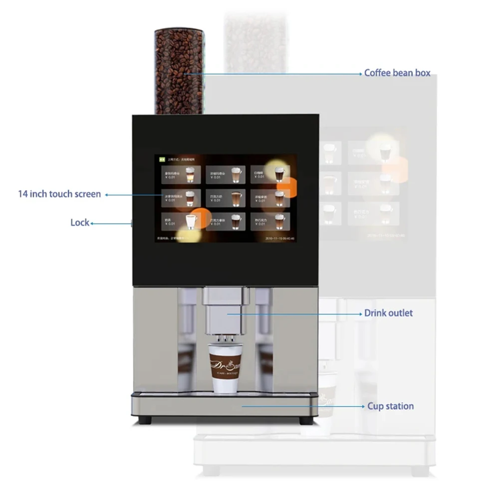 Wholesale Professional Intelligent Freshly Ground Espresso Machine