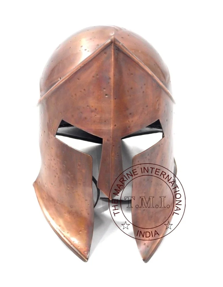 Antique Copper Finish 300 MOVIE Spartan Helmet - Handmade