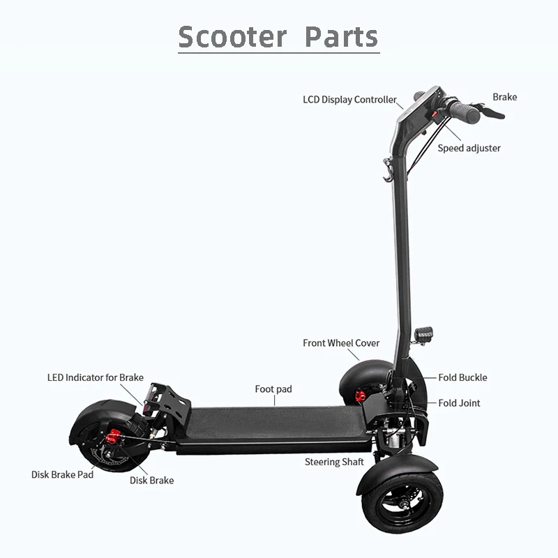 Three Wheel Cycleboard Golfboard - Foldable Electric Scooter