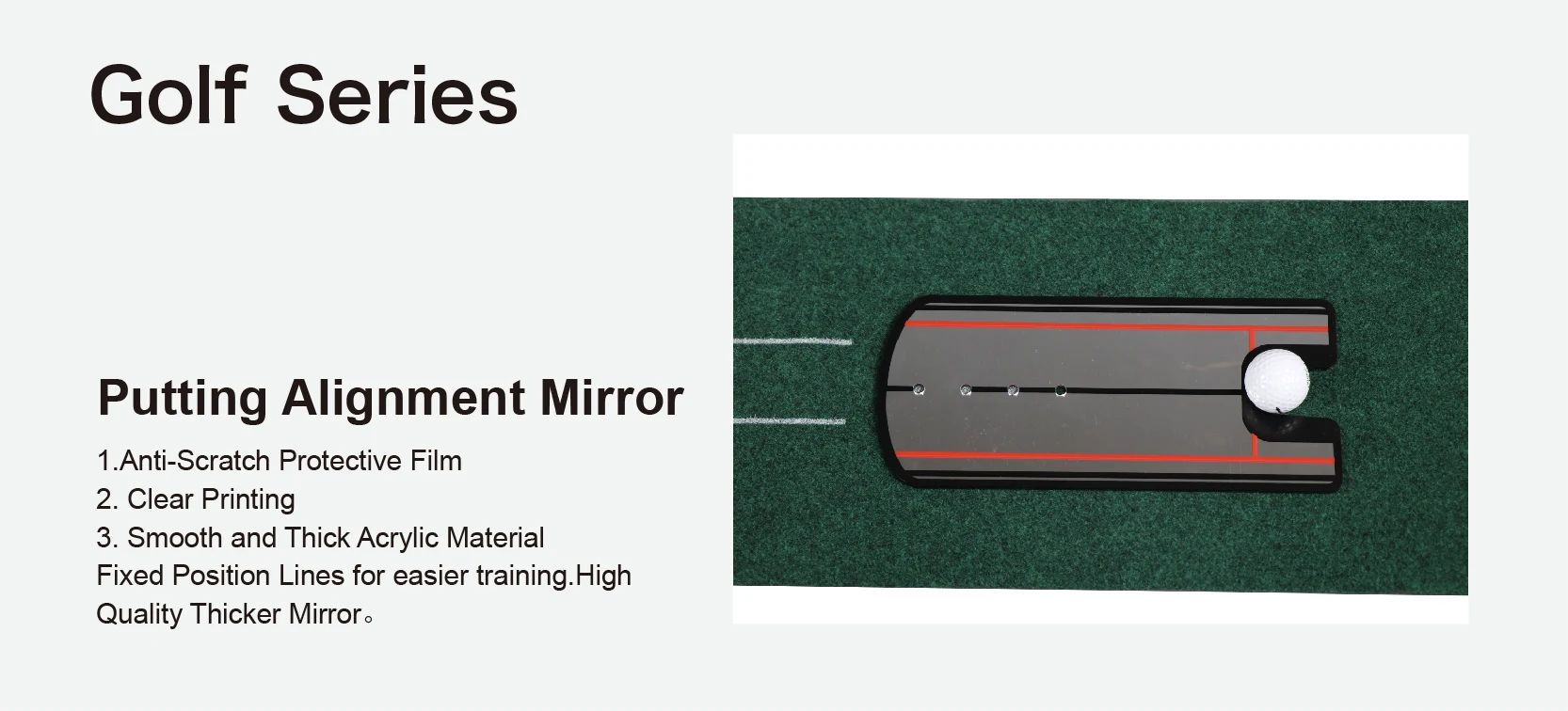 Golf Training Aid Golf Putting Alignment Mirror Golf Putter Line ...