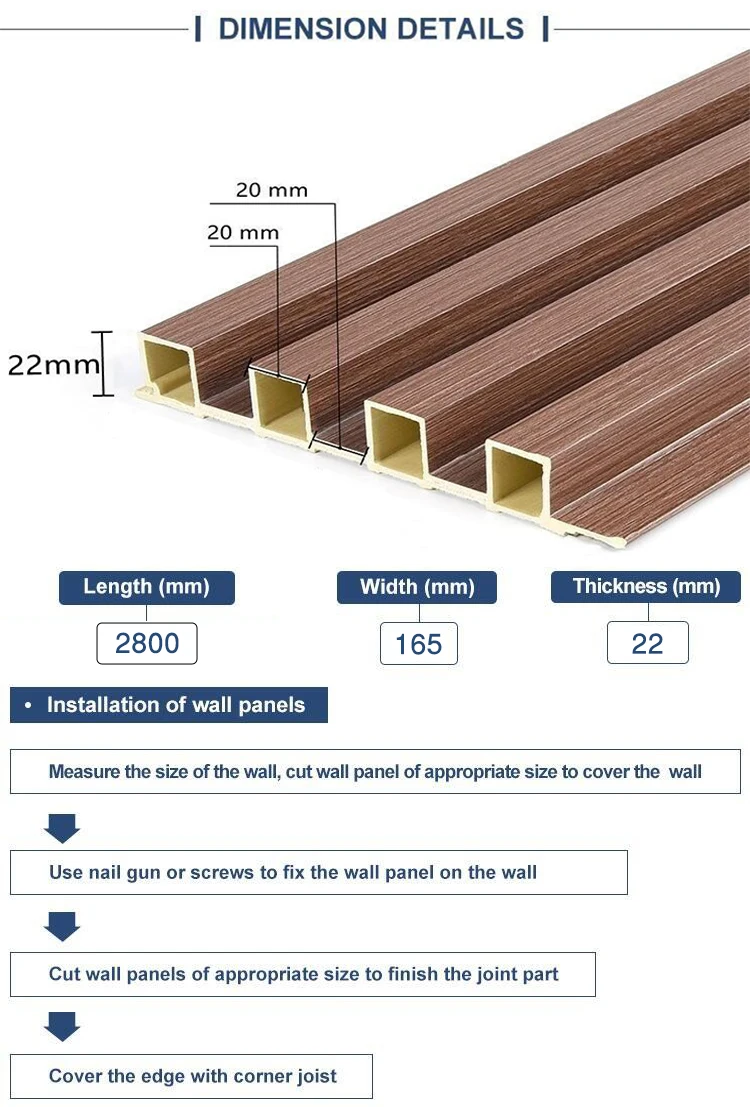 In Stock Modern Design 3d Pvc Grey Wooden Wall Panel Wpc Louver Slats ...