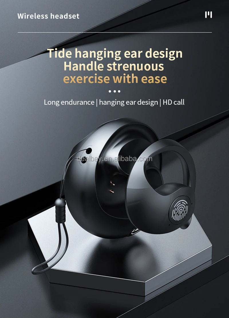 Jr07 Wireless Earphone Tws Ear Hook Hifi Stereo Sports Earbuds Bt 5.3 ...