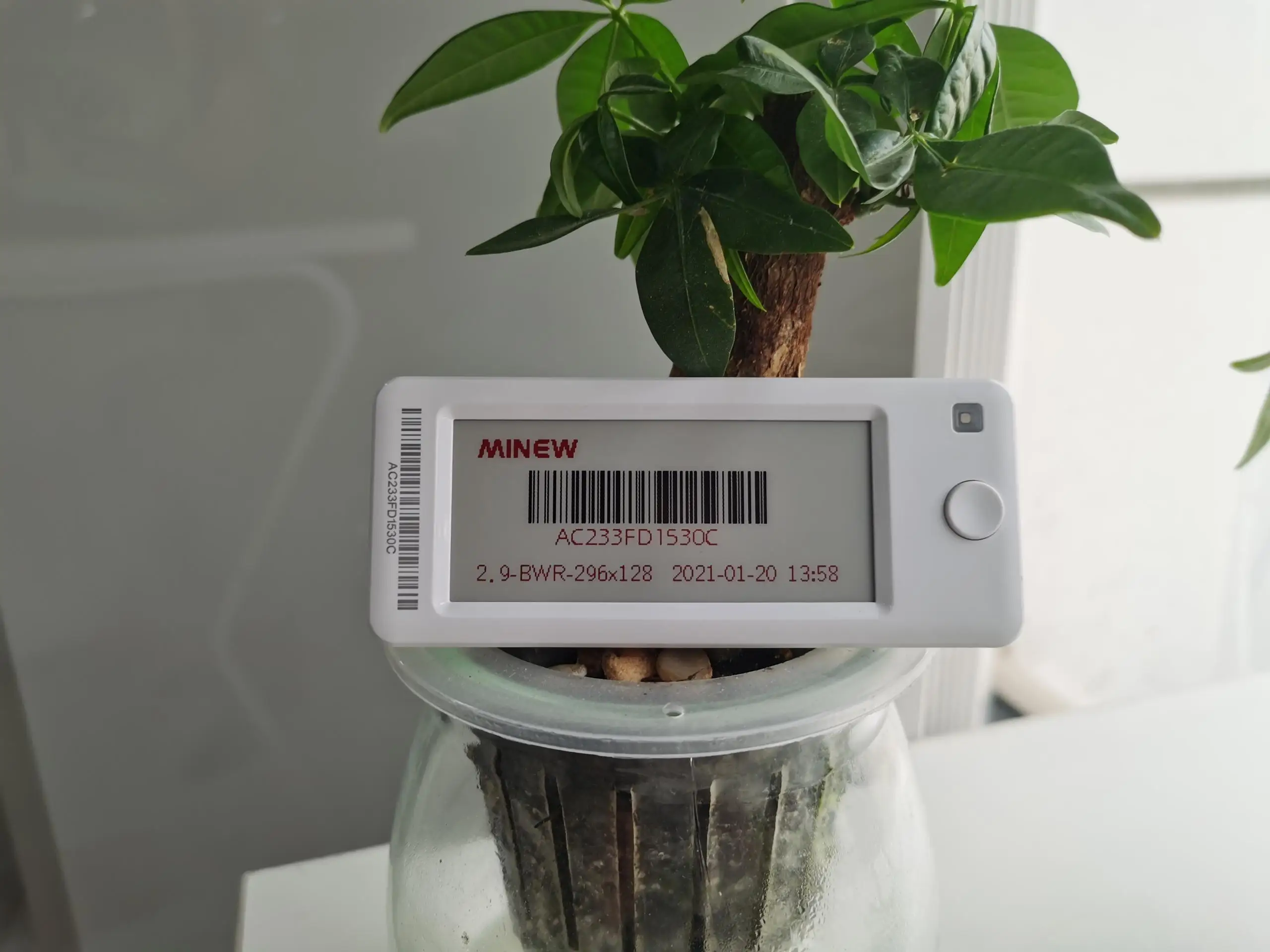 Minew Bluetooth Button 2.9inch Ble 5.0 E-ink Display System E-paper ...