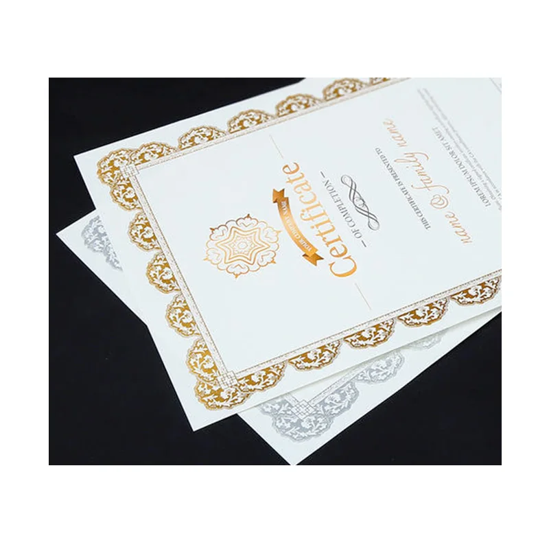 Professional Book Printing - Custom Watermark Paper Certificates