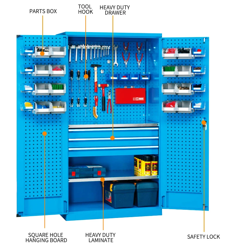 Workshop Storage Parts - Heavy Tool Cabinet with Double Door