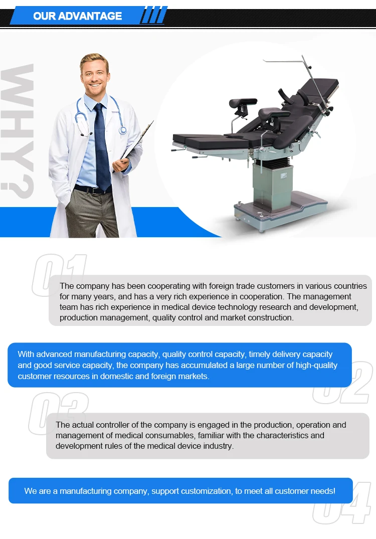 ENT Neurosurgery Electric Surgical Operating Table Urology