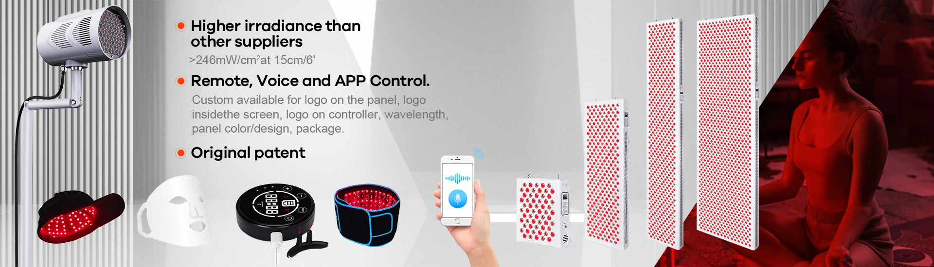 E.Shine Systems Limited - Red Light Therapy Panel, LED Face Mask