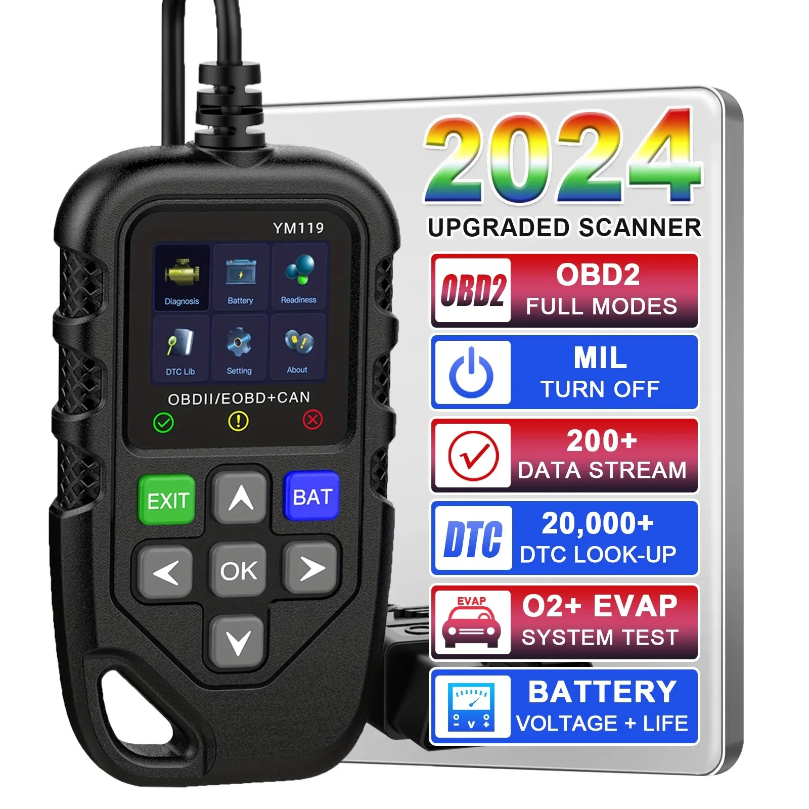 Lancol Obd2 Scanner Check Engine Fault Code Reader With Multi-languages ...