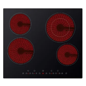 60cm 4 Burner Built In Electric Ceramic Hob With Eurokera Glass Or ...