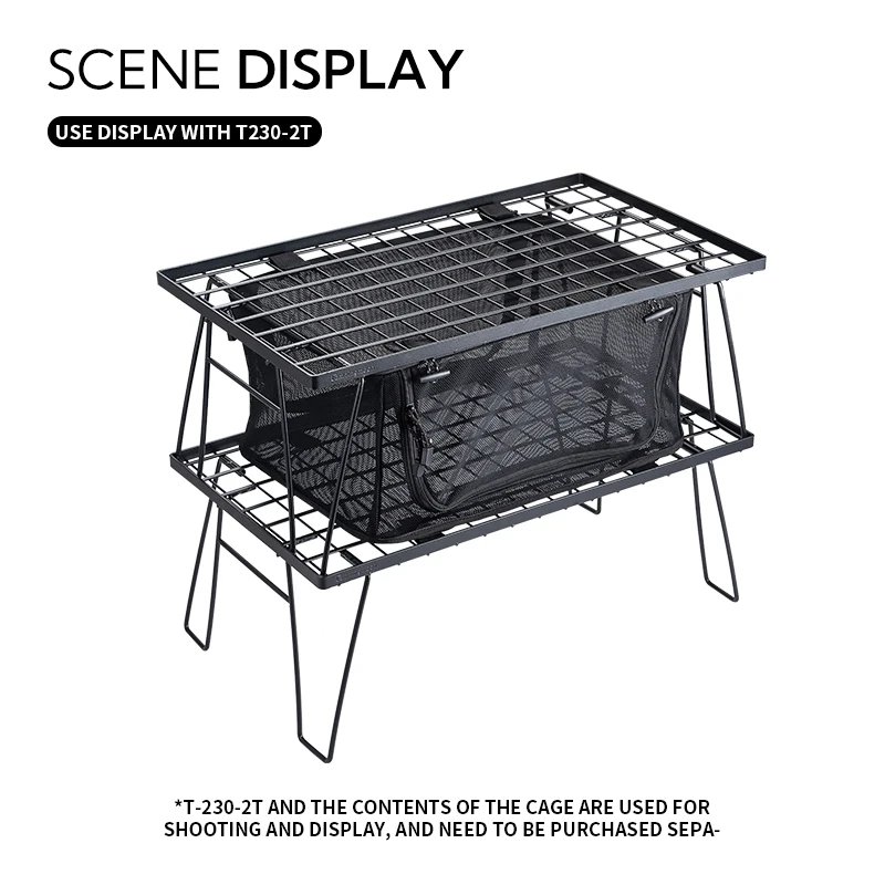 Black Color Mesh Fabric Heavy Duty Portable Outdoor Camping Storage Bag ...