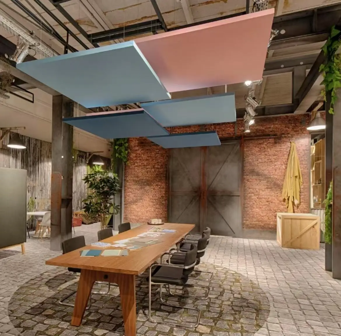 Hanging Fiberglass Acoustic Baffle Noise Reducing Ceiling Panel For ...