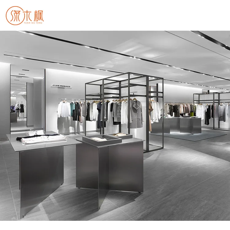 High-quality Tempered Clothing Store Display Rack For Boutiques ...