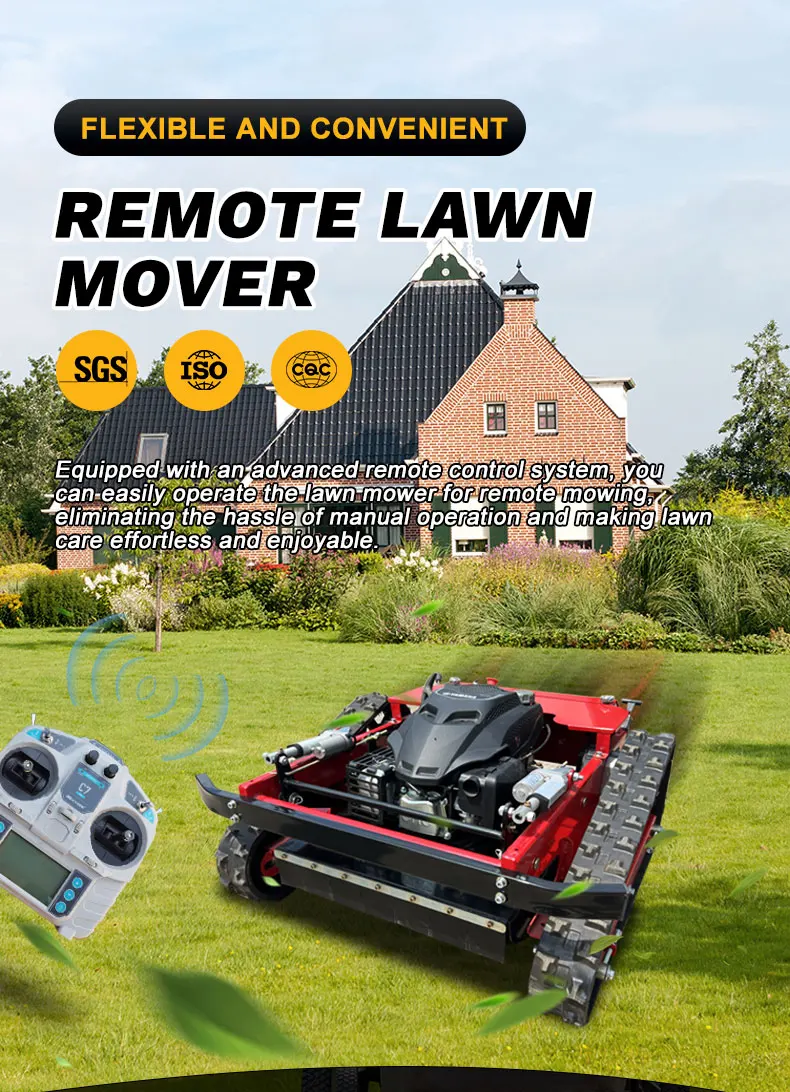 1000mm Home Lawn Sweeper Remote Control Mowers for Slopes