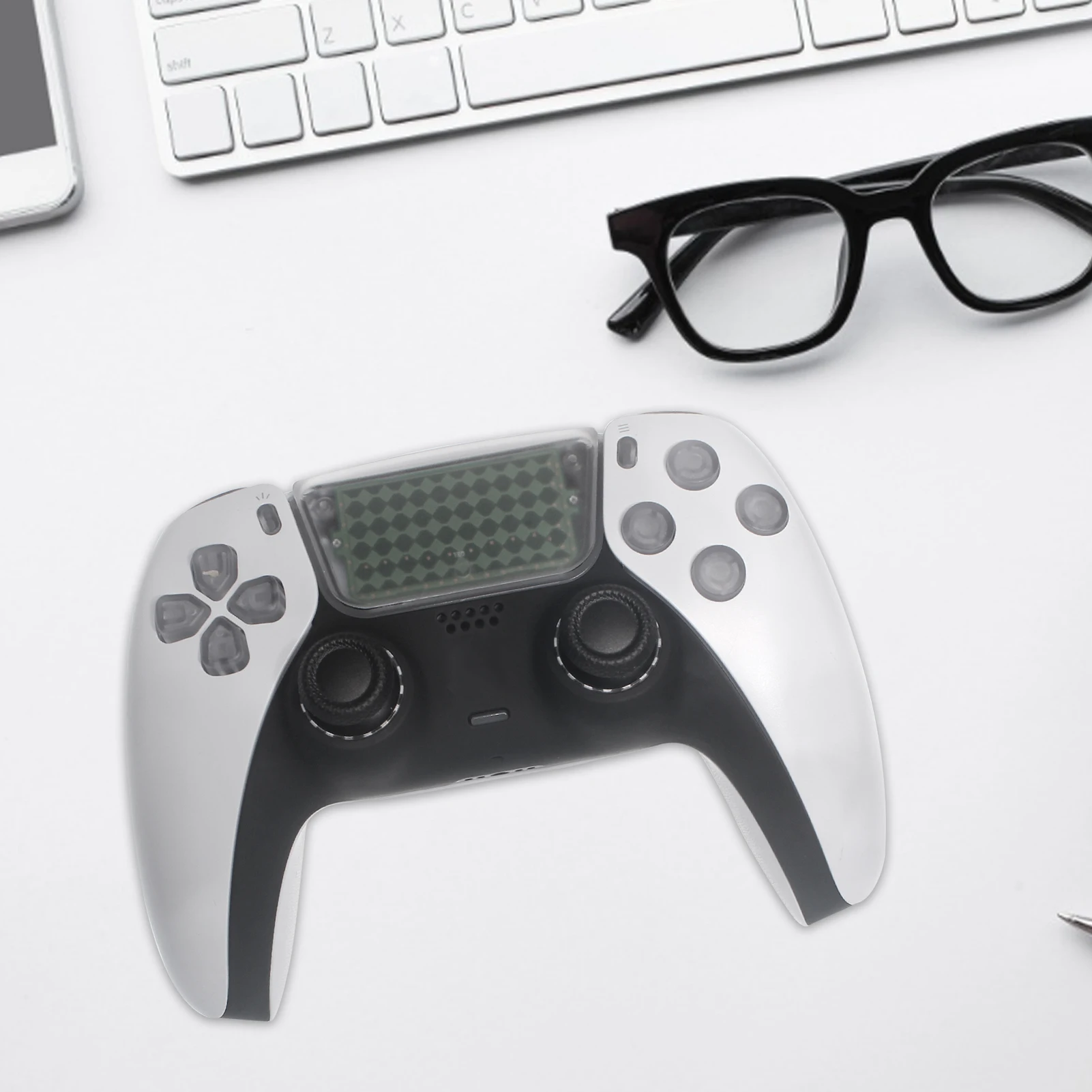 For PS5 Controller Replacement DIY Gamepad Parts Joystick Ring Touch ...