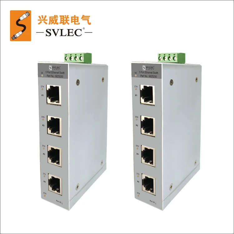 SVLEC industrial network switches with 5 ports RJ45 entries optical ...