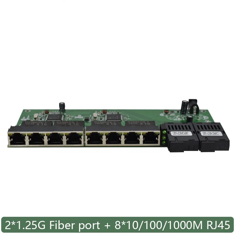 BYXGD Reverse POE Switch - 8 RJ45 & 2 SC Gigabit Ports
