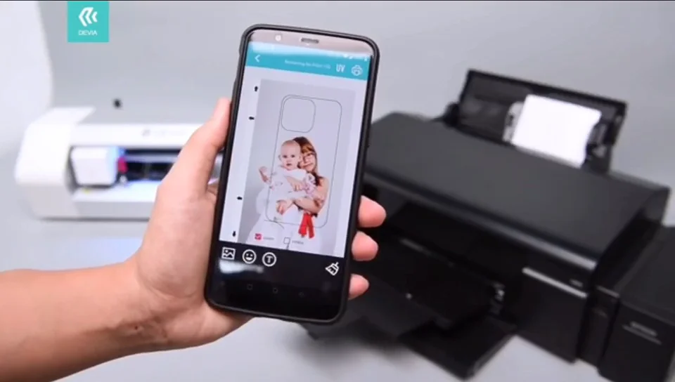 Devia Smart 3d Emboss Effect 5760*1440dpi Mini Uv Inkjet Printer For ...