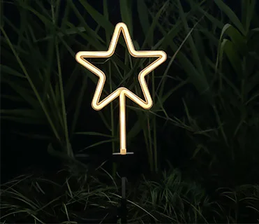 Creative Star Solar Neon Light Illumination Design Festival Party ...