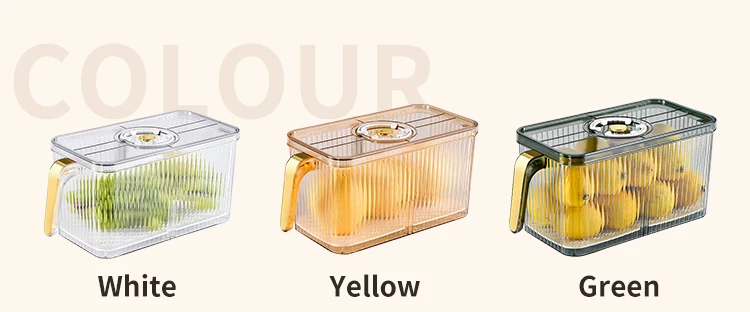 Stackable Transparent Kitchen Food Storage Box Bins Refrigerator ...