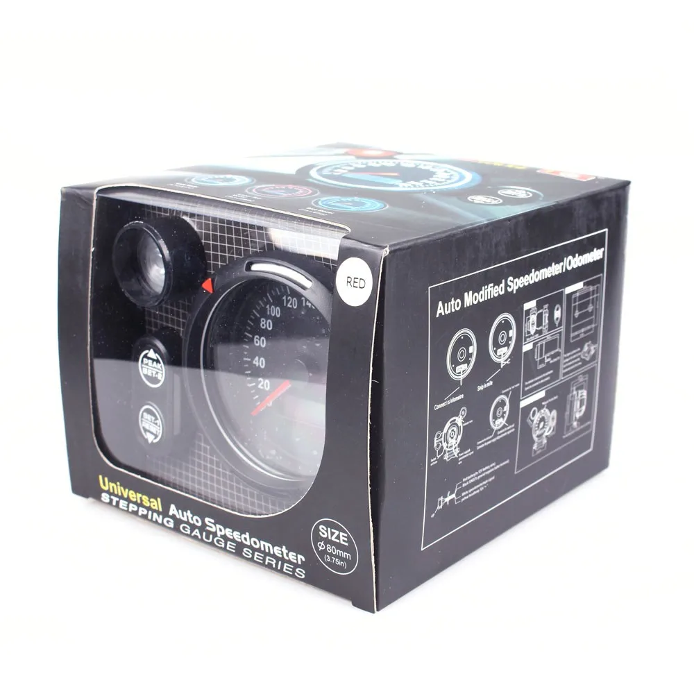 Universal Defi 3.75 Inch 80mm Speedometer Gauge Mph Kmh Gauge With Red ...