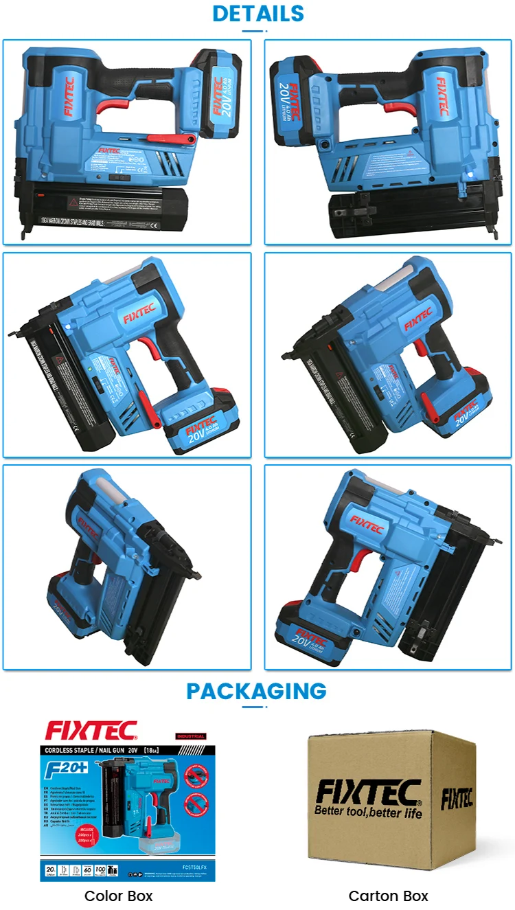 FIXTEC 20V 2.0ah Li-Ion Battery - Power for Concrete Nail Guns