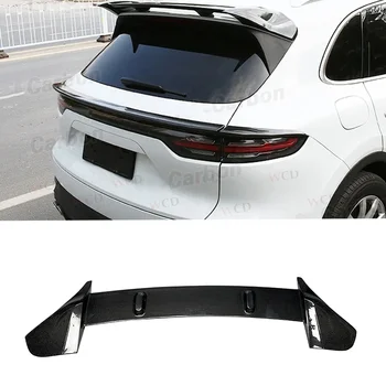 Carbon Fiber Rear Roof Spoiler For Porsche Macan Top Tail Wings Spoiler ...