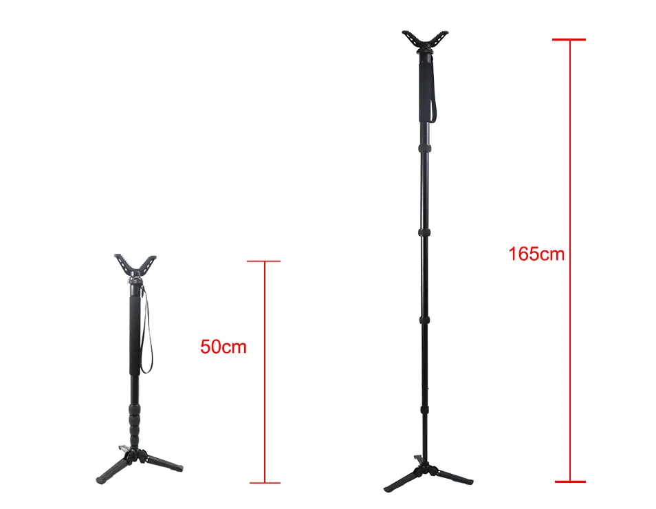 Shooting Stick Including Tri-Stand Base with Ball Joint and Removeable ...