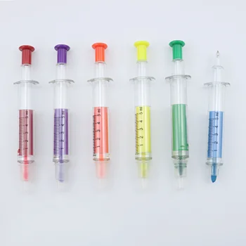 2 In 1 Novelty Injection Needle Cute Highlighter Pen Creative Kawaii ...