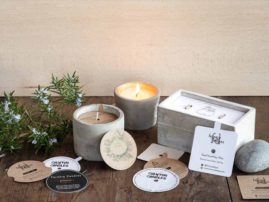 Custom Printed Logo Recyclable Candle Eco Friendly Dust Covers