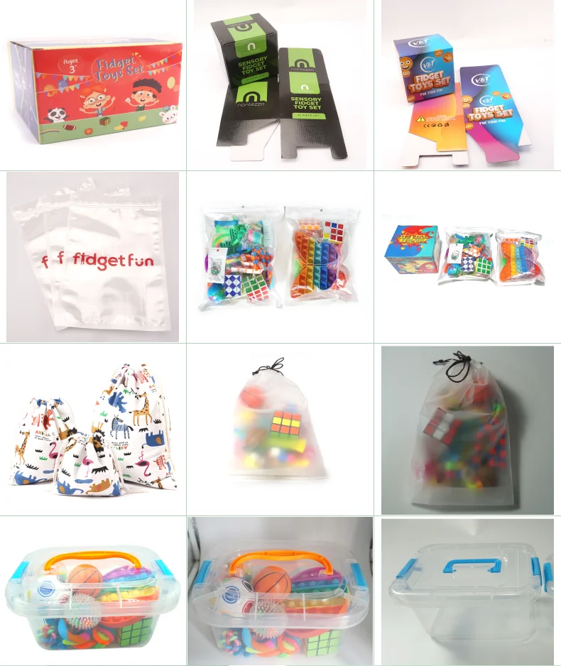 24 Piece 2pc 30pcs Rs Packs Whole Fidget Toys Set 100 Poppet Keychain ...