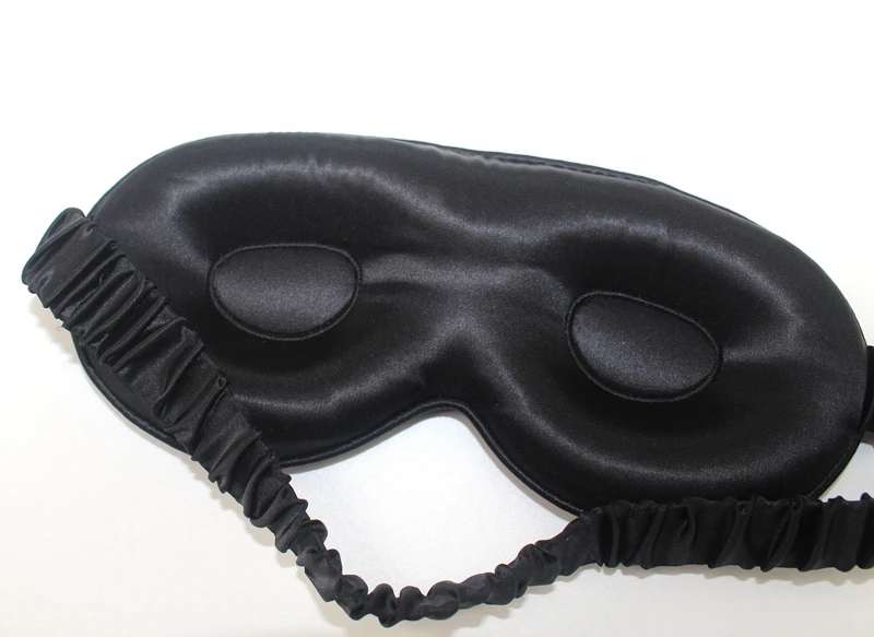 3D Contoured Cup Sleeping Silk Eye Mask for Light Blocking