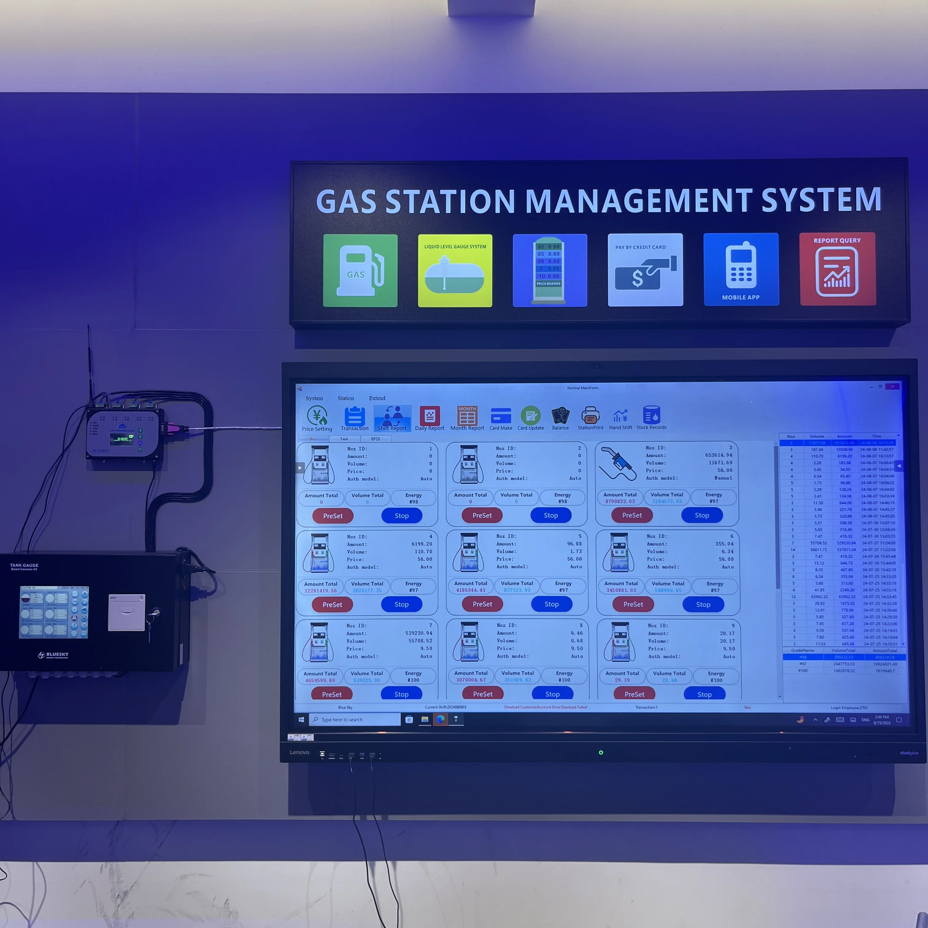 Blue Sky Eight-Nozzle Fuel Dispenser Service Equipment Compatible with ...