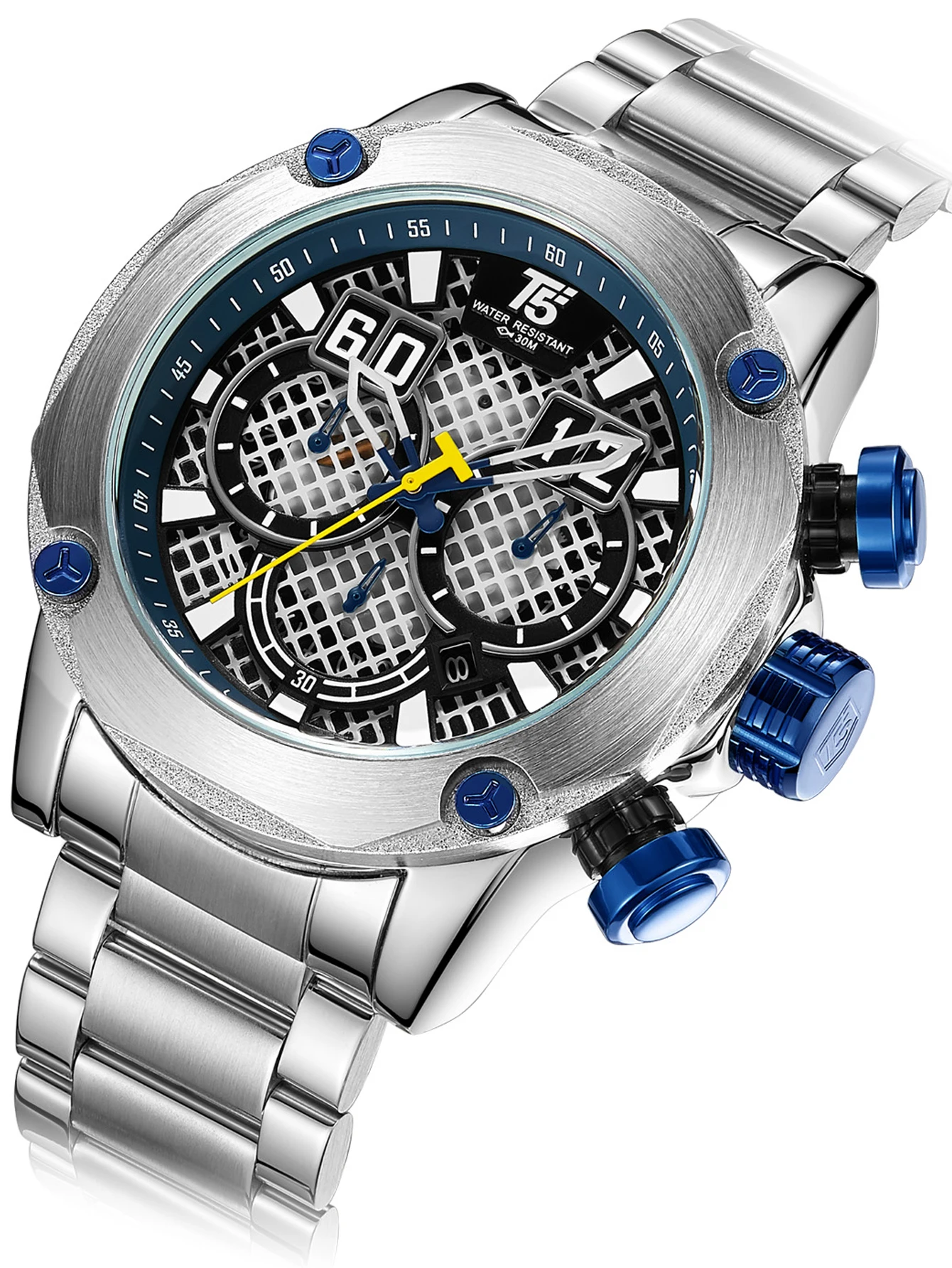 Alibaba.com: Chrono T5 Stainless Steel Band Men's Business Watches ...