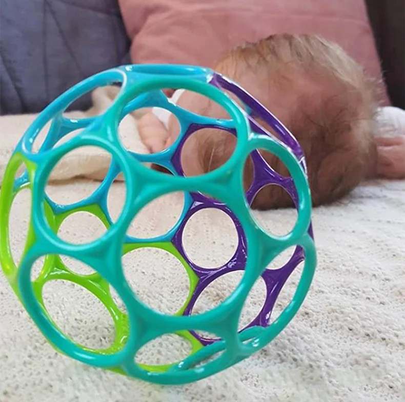 Color Large Rattles Ball Baby Intelligence Development Grasping Hand ...