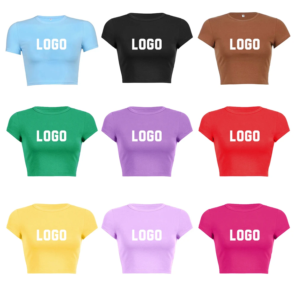 Wholesale High Quality Cotton Baby Tee Women Crop Top