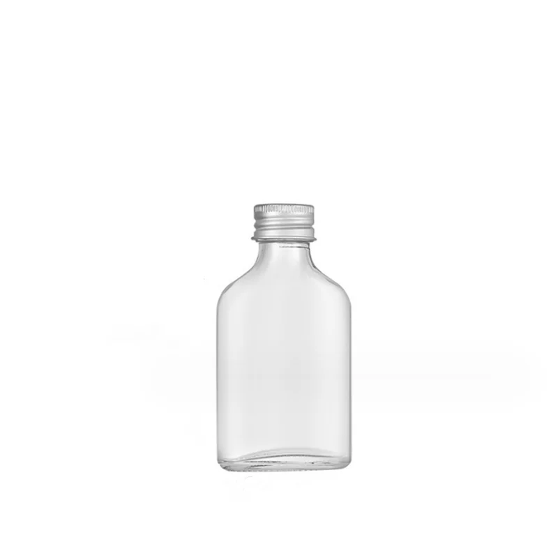 Reusable Mini Flask 200ml/250ml/350ml Flat Shape Glass Beverage ...