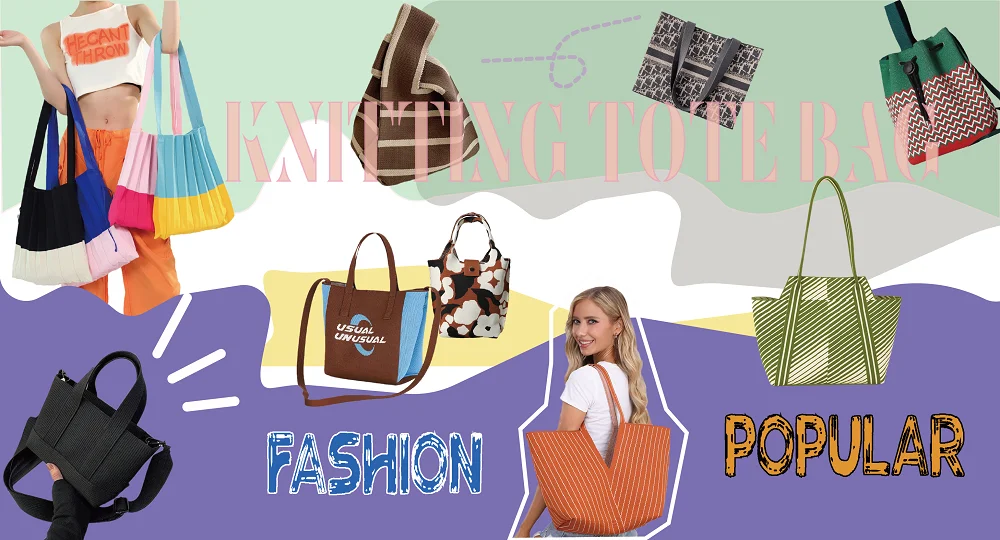Custom Cute Cartoon Knit Mom Tote Bag Shoulder Handbag Thermal Wrist ...