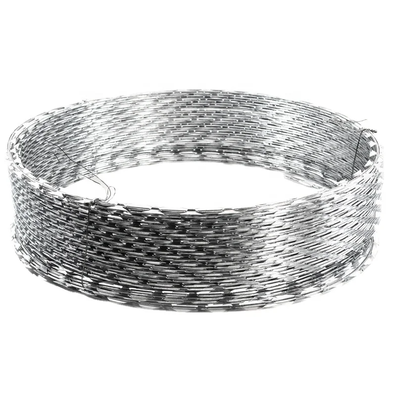 Coil Razor Barbed Wire Concertina Blade Barbed Steel Wire Hot Dipped ...
