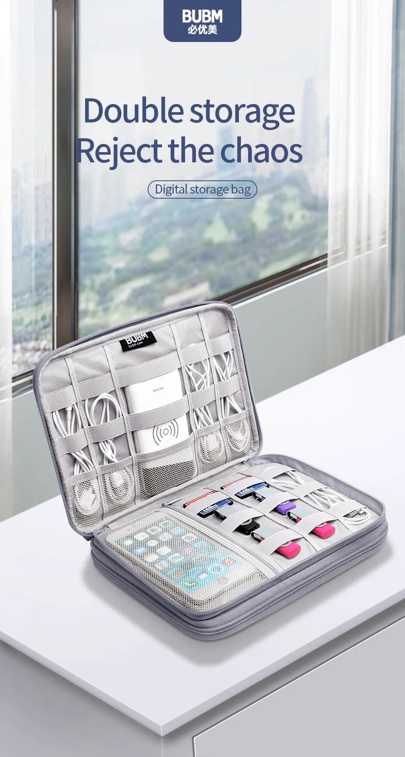 Bubm Travel Electronic Tech Accessories Gadget Cable Organizer Storage ...