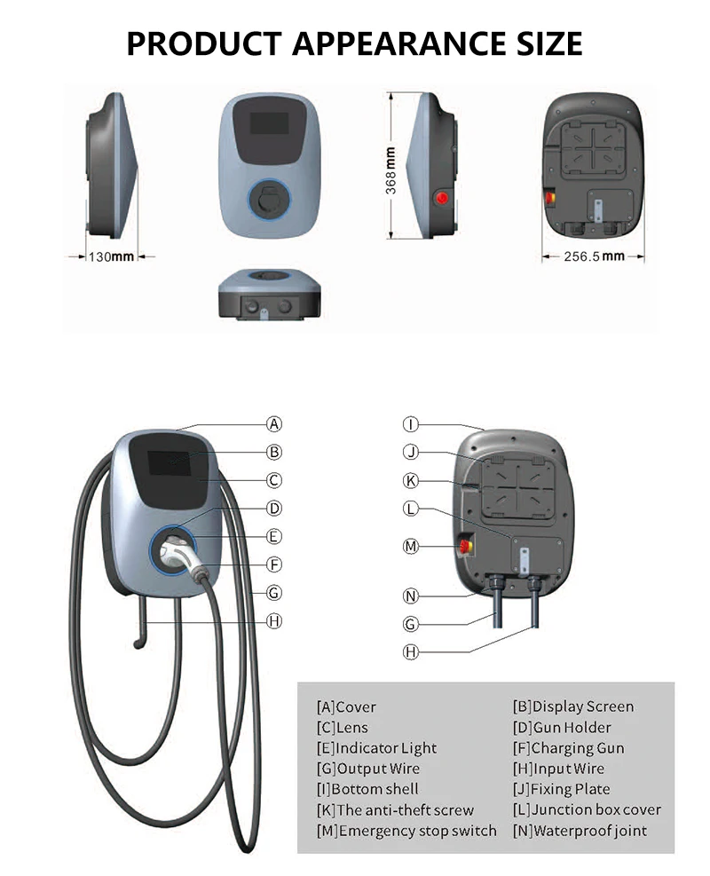 App And Swipe Card Ce Certificate 380v 32a 7kw 11kw 22kw Type 2 Ac Ev ...