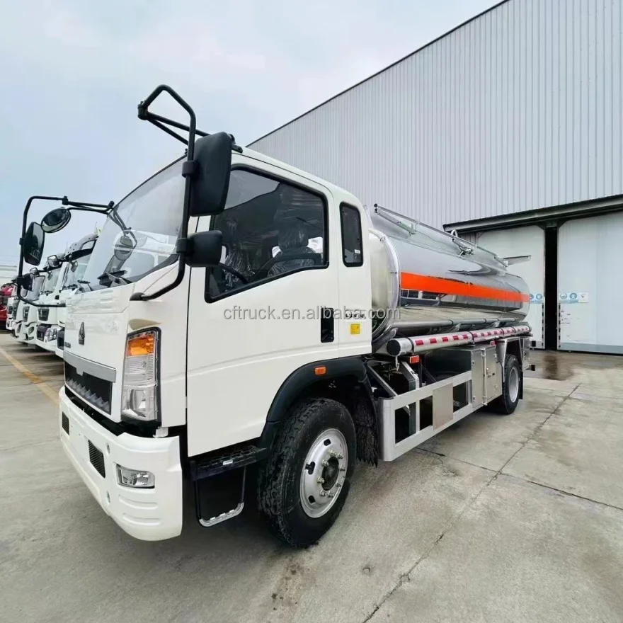 Stainless Steel Oil Tank Truck 8000l Howo Oil Tanker Truck Diesel Fuel Tank Transport Truck For ...