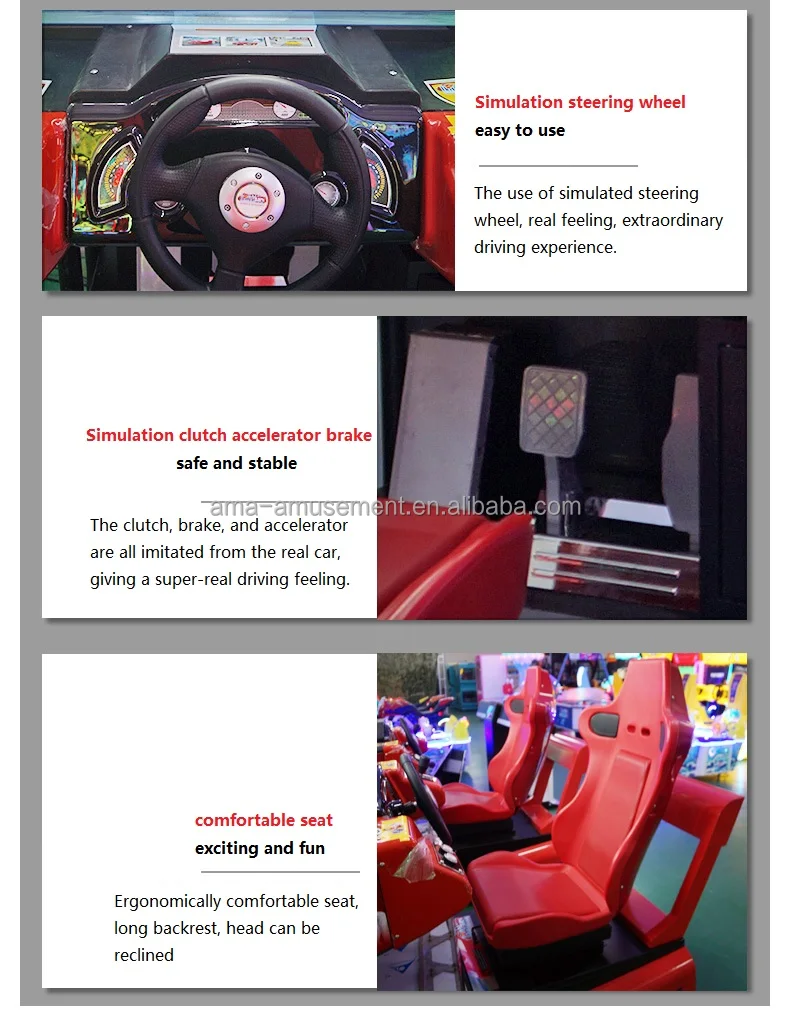 Coin Operated Arcade Racing Game Machine - High Returns