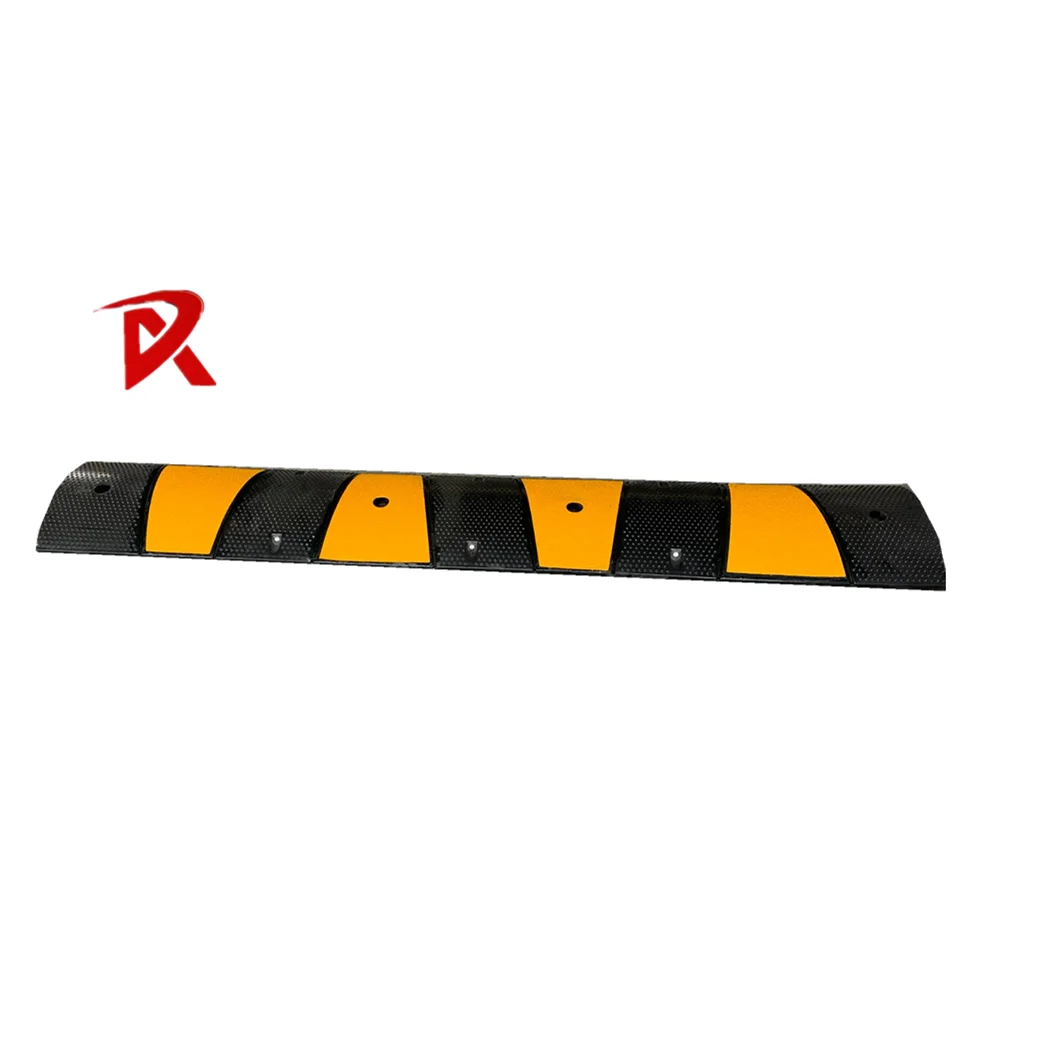 165cm/180cm Heavy Rubber Reflective Yellow Speed Bump Wheel Stopper in ...