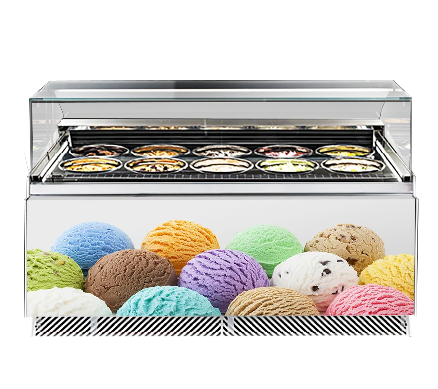 Traditional Italian Style Pozzetti Gelato Ice Cream Display Freezer ...