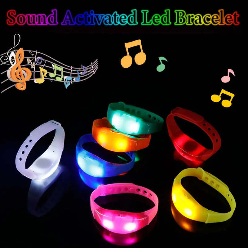 LED Light up Wrist Bands Luminous LED Concert Bracelets Festival Custom ...