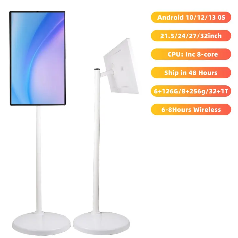 24 inch Portable Tablet Tv,HD Live Streaming Machine Smart TV Touch ...