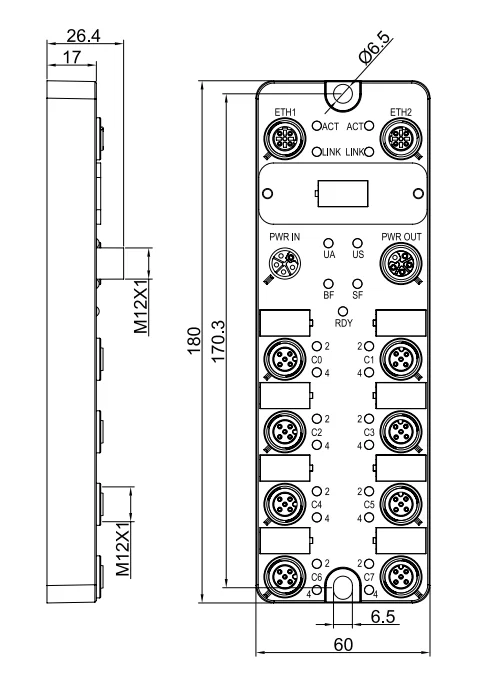 SVLEC Profinet Ethercat Ethernetip Cc-Link Remote Digital Bus I/O Module