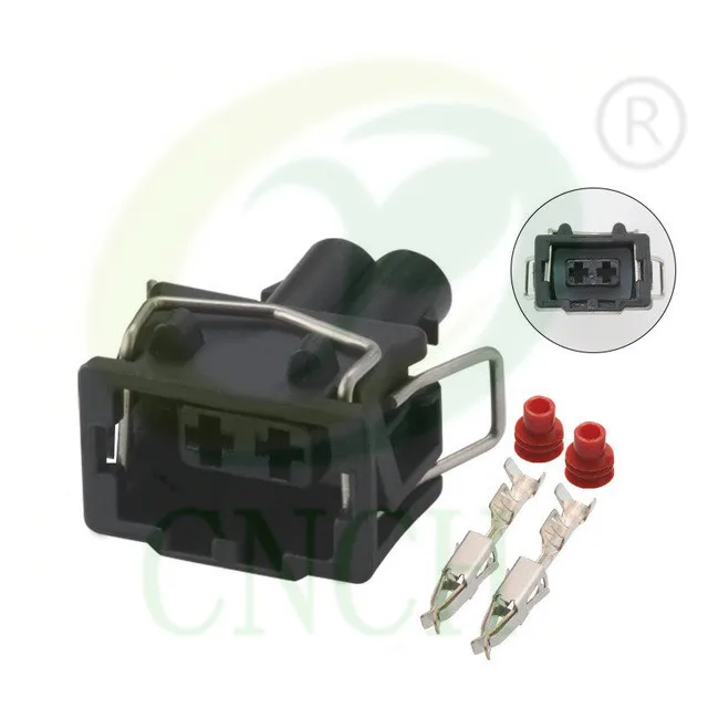 12185025汽车连接器密封母2针模拟，用于Delphi 15327869 VAG 357972752系列2.8毫米DJ7024-3.5 ...